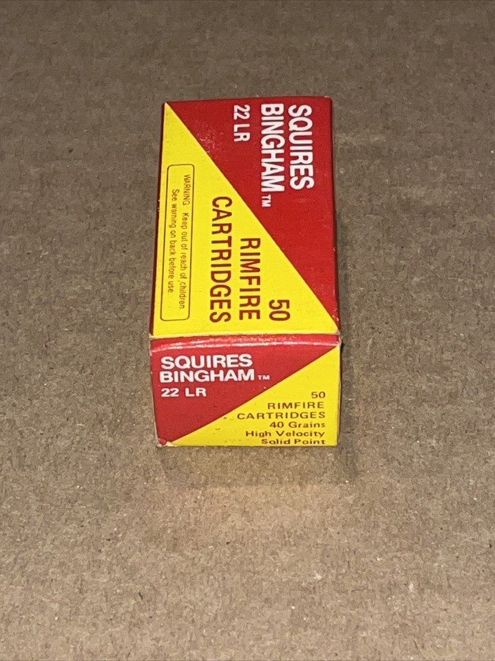 Squire Bingham Empty Ammo Box 22 LR Box Solid Point Minty Brick Fresh | eBay