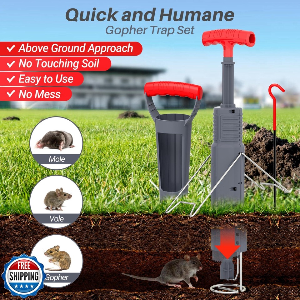 Gopher Trap Set, Mole Trap, Effective Mole Control, Garden and Farm ...