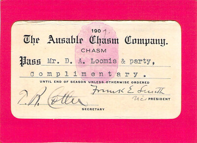 AUSABLE CHASM NEW YORK LAKE CHAMPLAIN 1907 RAILROAD RR RWY RY RAILWAY ...