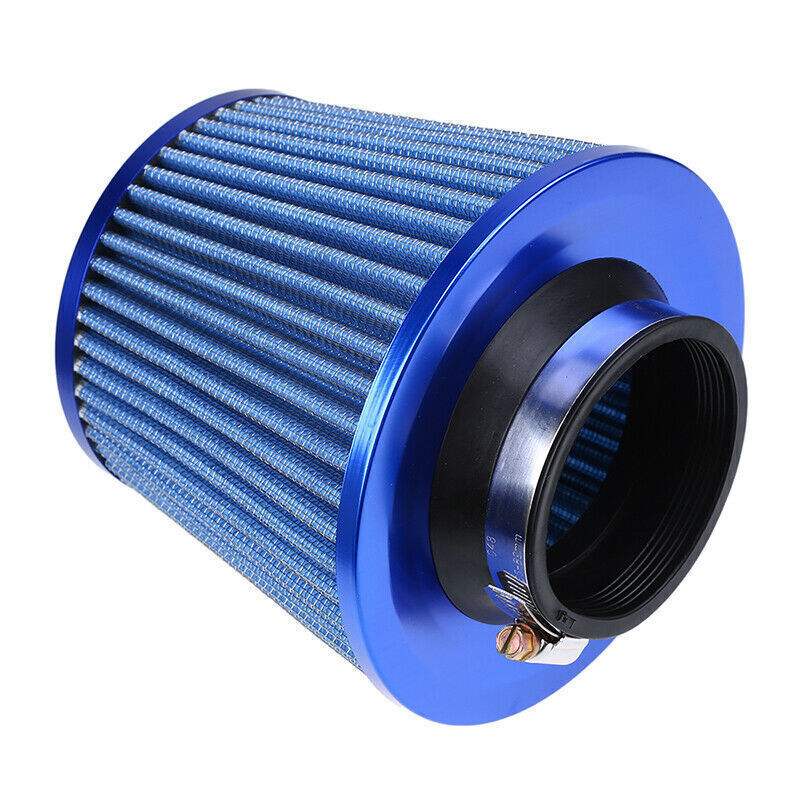 Blue Car Cold Air Intake Filter Induction Kit Pipe Power Flow Hose ...