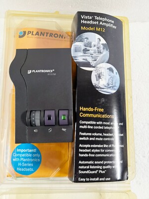 PLANTRONICS Vista M12 Amplifier with Cords in Box | eBay
