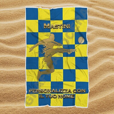 Asciugamano Telo Mare Hellas Verona Mastini con Nome Personalizzato ...