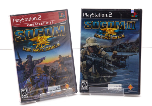 SOCOM II: U.S. Navy SEALs (Sony PlayStation2 PS2) Sealed Black Label ...