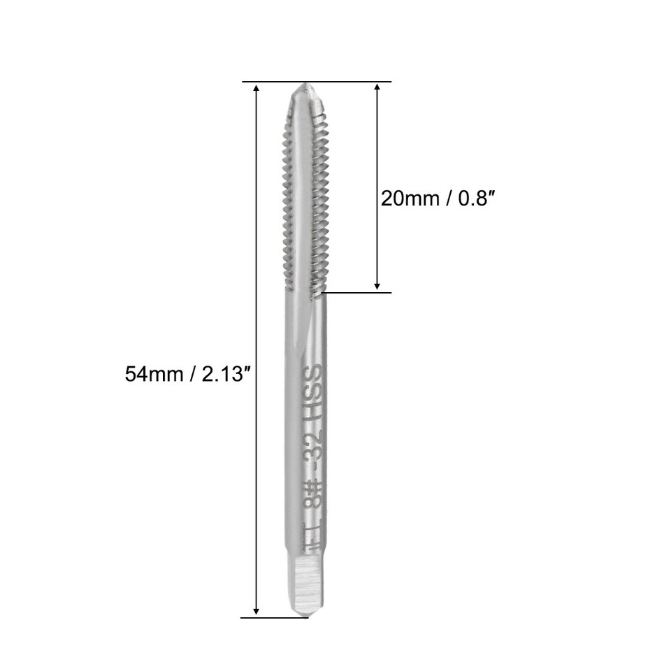 Machine Tap 8-32 UNC Thread 2B Class 3 Flutes High Speed Steel 3pcs | eBay