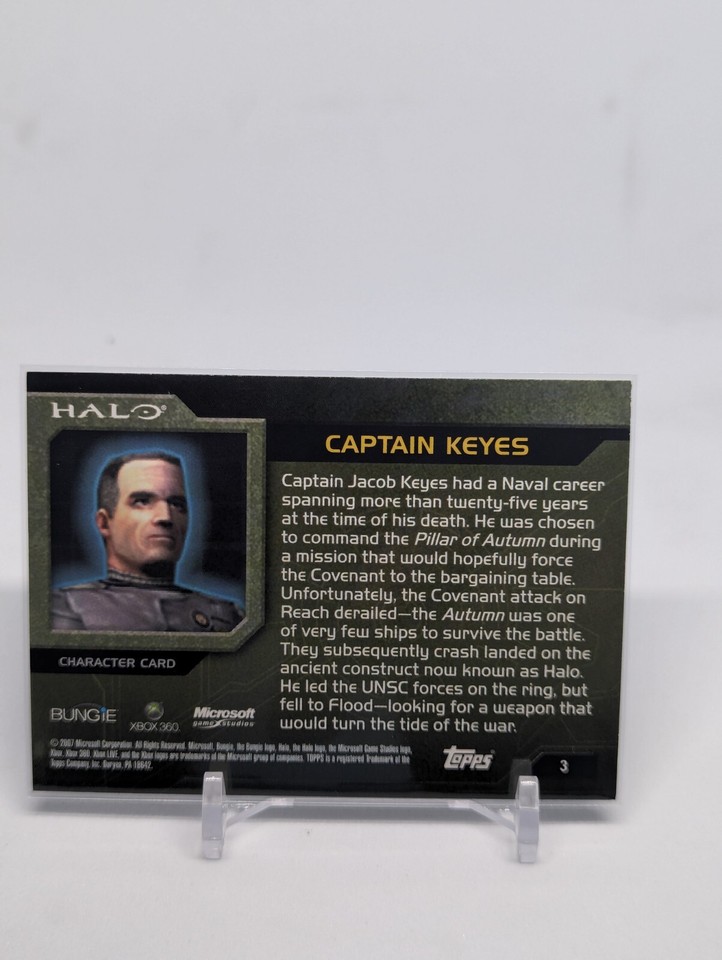 2007 Topps Halo Halo: Captain Keyes #3 Bungie! NM! Xbox | eBay