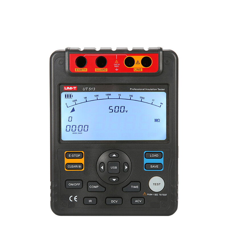 UNI-T UT513 USB Digital Insulation Resistance Tester Meter Megger 5000V ...