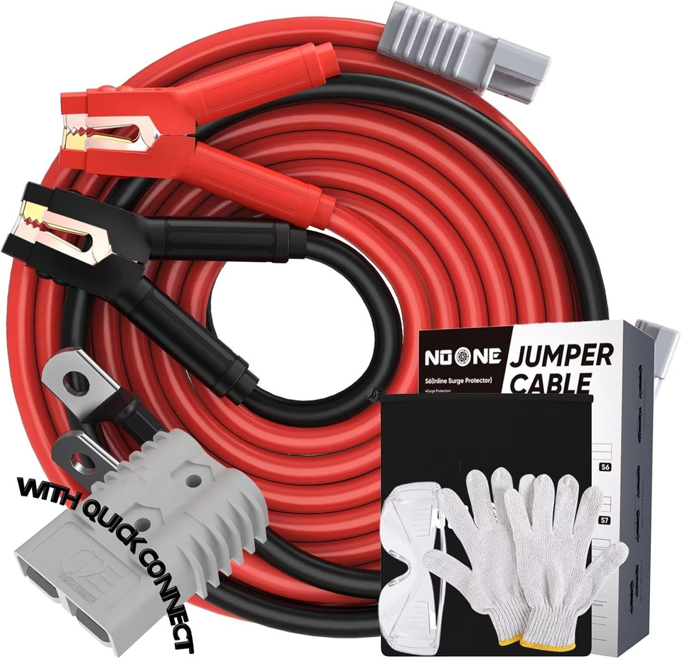 NOONE Jumper Cables, 0 Gauge 30ft, 1000A Heavy Duty Quick Connect with ...