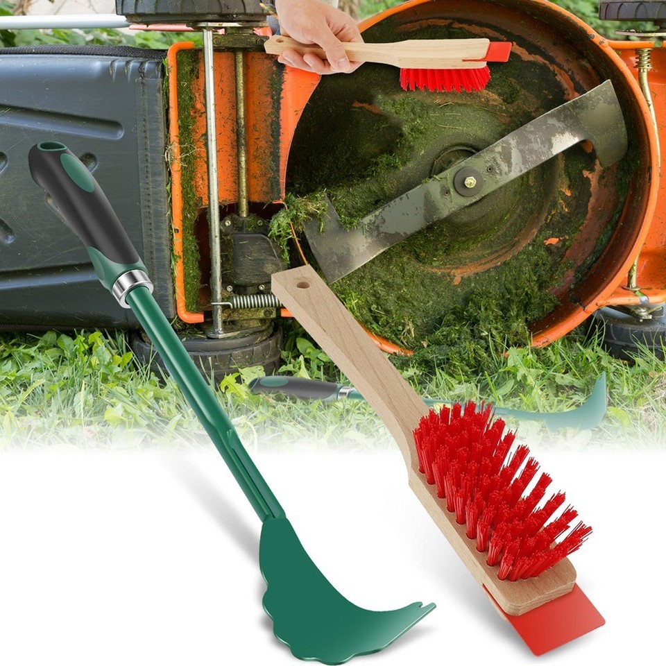 Mower Deck Scraper with Ergonomic Long Handle, Lawn Mower Deck Cleaner ...