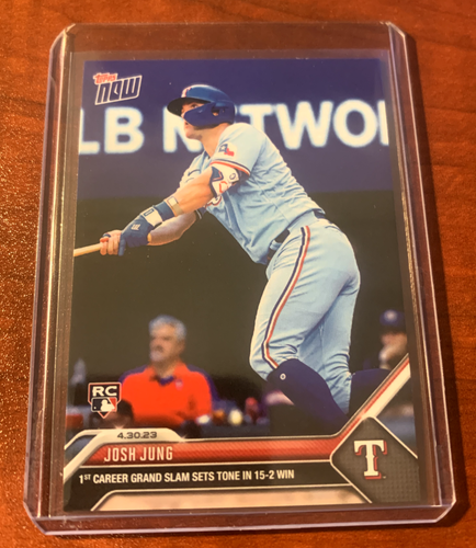Josh Jung Rookie Card 1st Grand Slam Texas Rangers 2023 Topps Now #213 ...