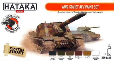 Hataka Hobby Paints WWII SOVIET AFV COLORS Orange Line Lacquer Paint ...