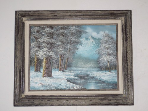 EUGENE KINGMAN Original Oil On Canvas Landscape Mountain Painting ...