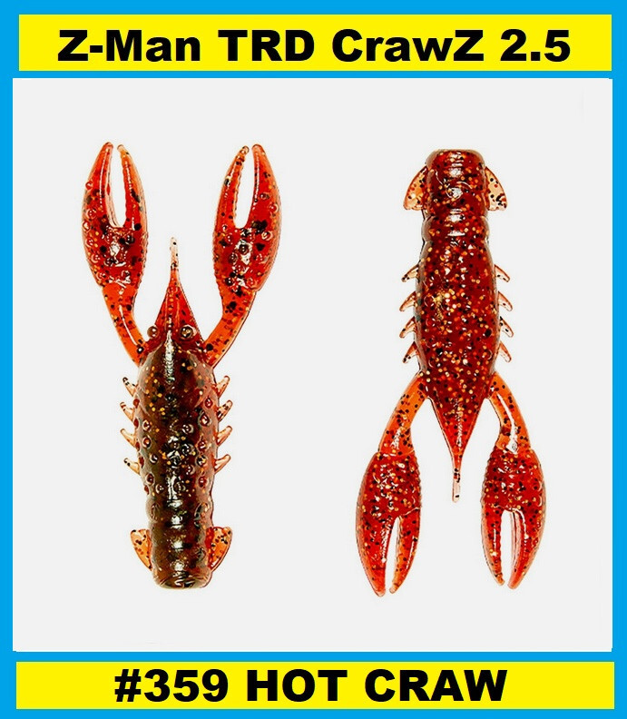 Z-Man TRD CrawZ 2.5 in Soft Plastic Craw Zman Ned Rig Bass Fishing Bait ...