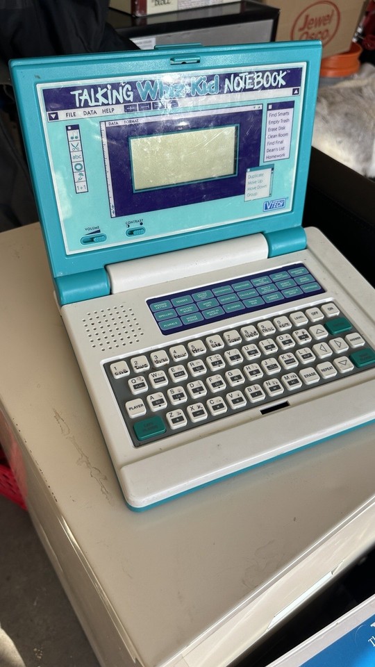 Vtech Talking Whiz Kid Notebook Educational Laptop Vintage 90s IT WORKS ...