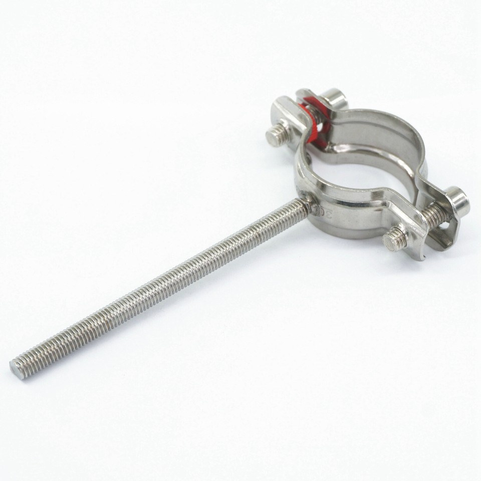 Fit Tube OD 15-133mm 304 Stainless 100mm Pole M8 Pipe Clamp Clip ...