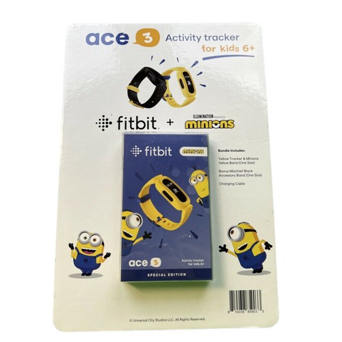 Fitbit Ace 3 Minions Kids Activity Tracker Bundle for sale online | eBay