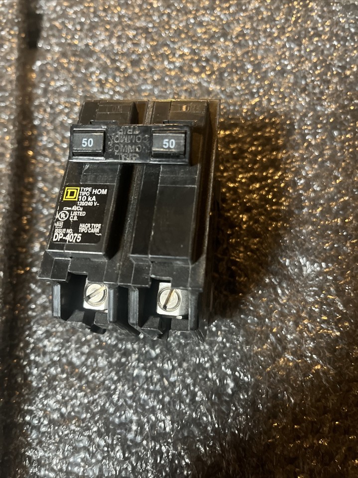 Square DP4075 Hom250 50 A 2 Pole Miniature Circuit Breaker 785901400523 ...