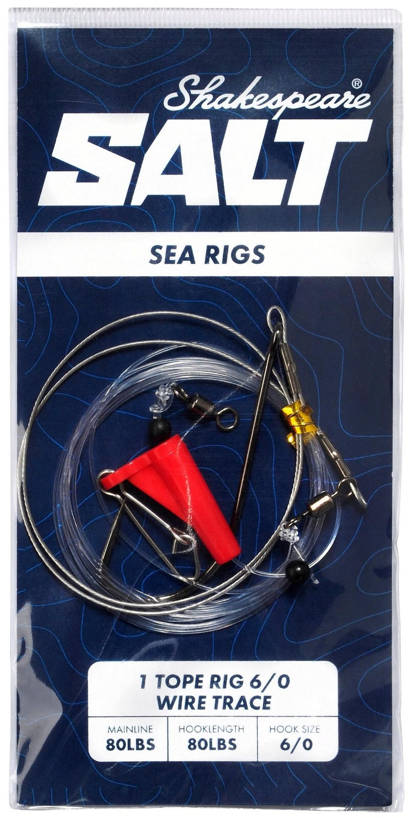 Shakespeare SALT 1 Tope Sea Rig 6/0 Wire Trace Saltwater Fishing Rigs ...
