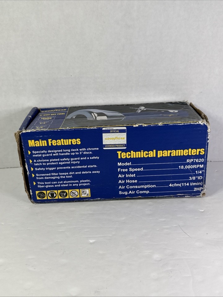 Good Year Air Grinder 3" Cut Off Tool 18,000 RPM. New Open Box ...