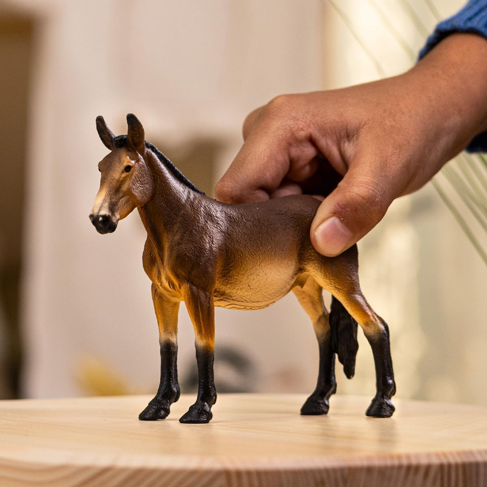 Schleich Farm World - Large 5" Mule Toy for Kids. Realistic, Hand ...
