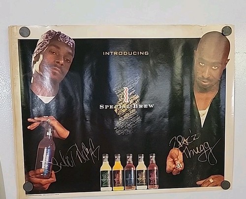 Vintage 1996 SNOOP DOGG 2PAC Death Row St. Ides Hip Hop Rap 22”x17 ...