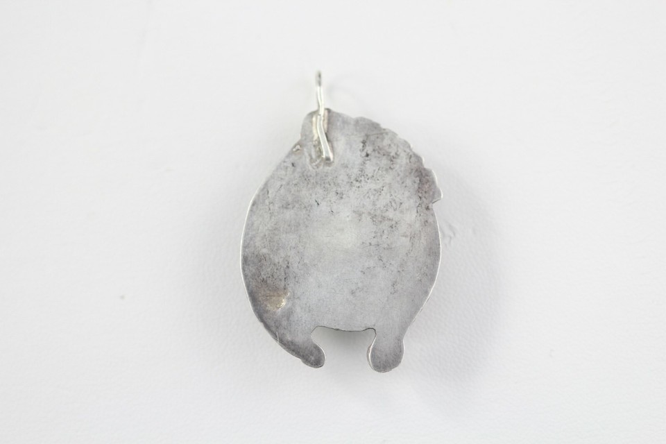 Vintage Navajo Bluebird Turquoise SHIELD Sterling Silver Pendant | eBay