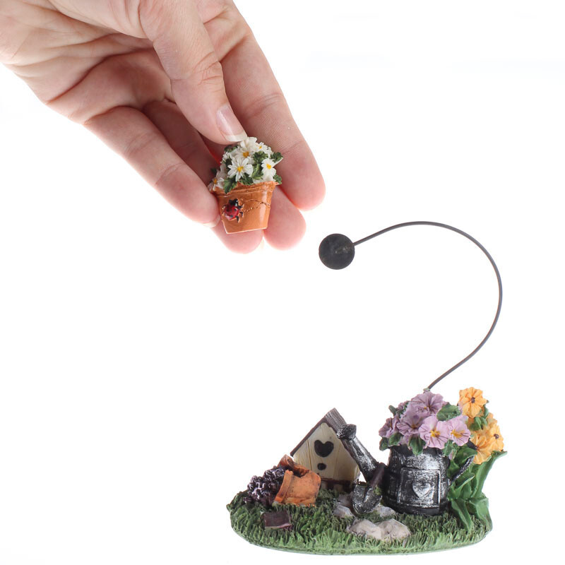 6 pack of Hand Painted 4" Resin Spring Garden Magnetic Note Holders | eBay