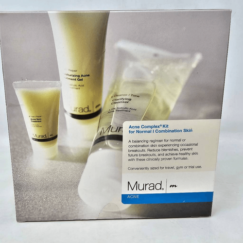 MURAD ACNE COMPLEX KIT FOR NORMAL COMBINATION SKIN 3 PIECE TRAVEL GYM ...