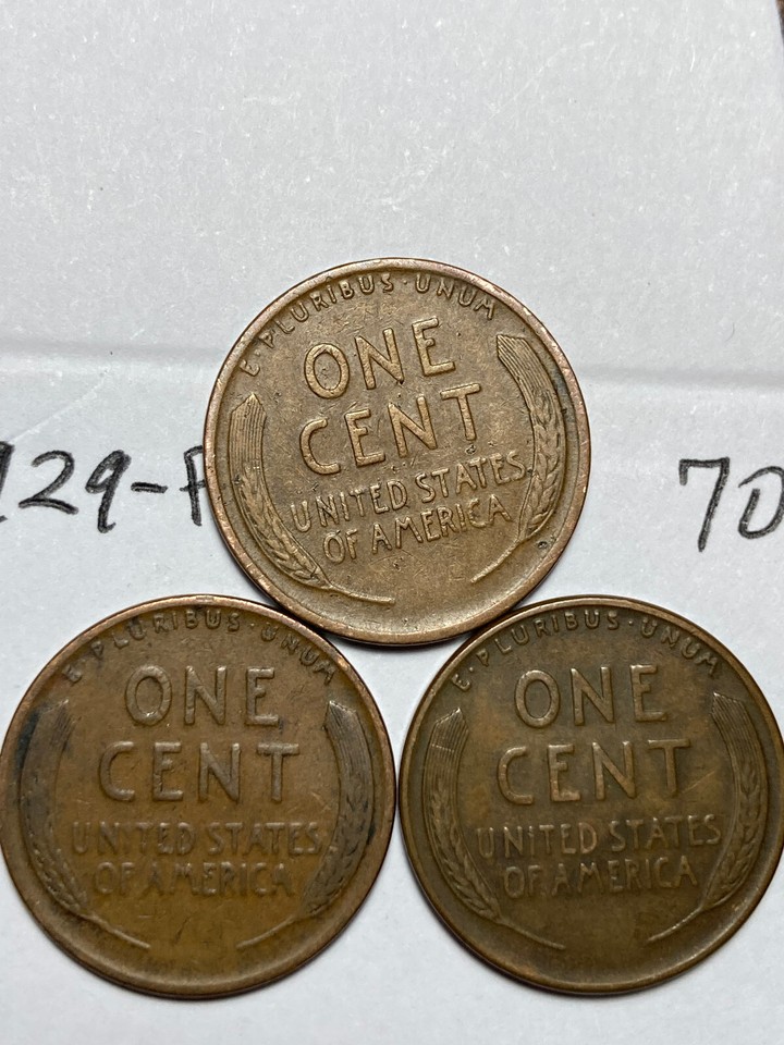 1929-PDS LINCOLN WHEAT CENT SET, Very High Grade condition coins, set ...