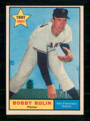 1961 TOPPS BASEBALL # 449 BOBBY BOLIN RC INV J8736 | eBay