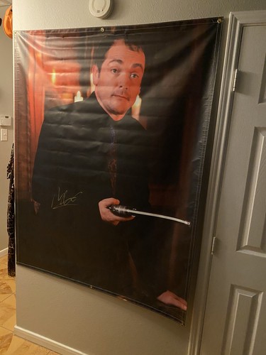 Crowley, Mark Sheppard Autographed Wall Banner Supernatural 48”x60” | eBay