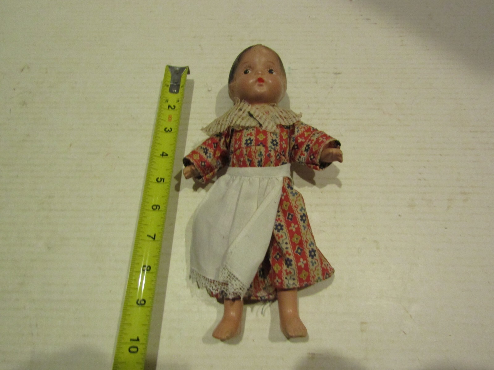 VINTAGE 10 INCH COMPOSITION BODY ARMS LEGS PATSY STYLE DOLL PAINTED ...