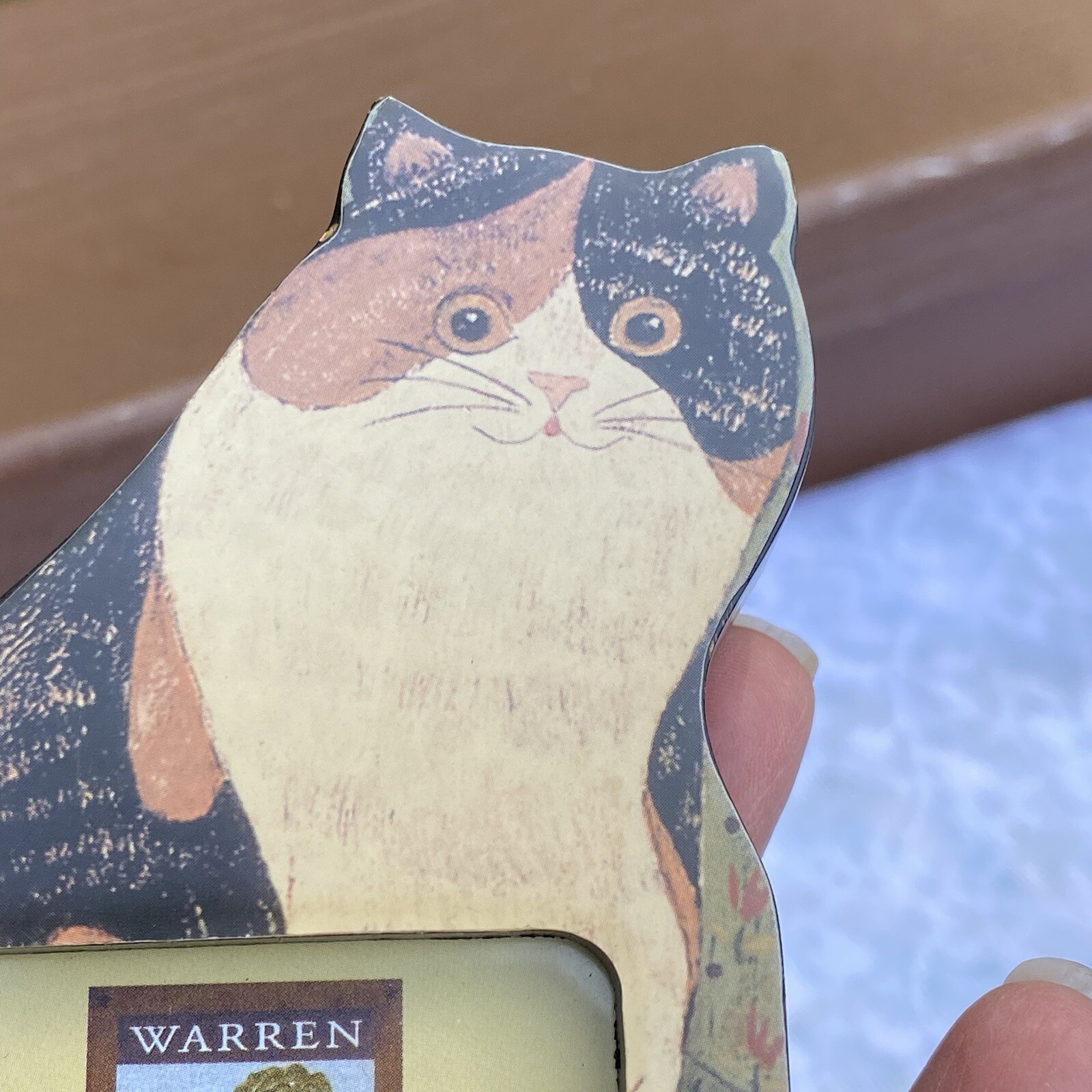 Warren Kimble Claire Frame Striped Cat Folk Art Style Picture 2in by ...