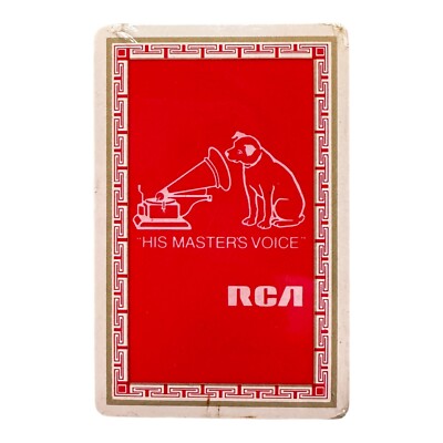 Vintage RCA Plastic Coated Playing Cards Sealed "His Master's Voice ...