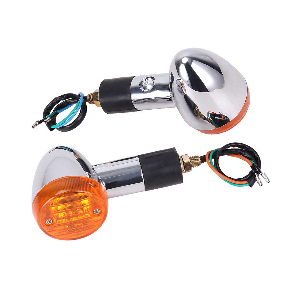 Pair Amber Turn Signal Lights For Kawasaki VN Vulcan Classic Nomad ...