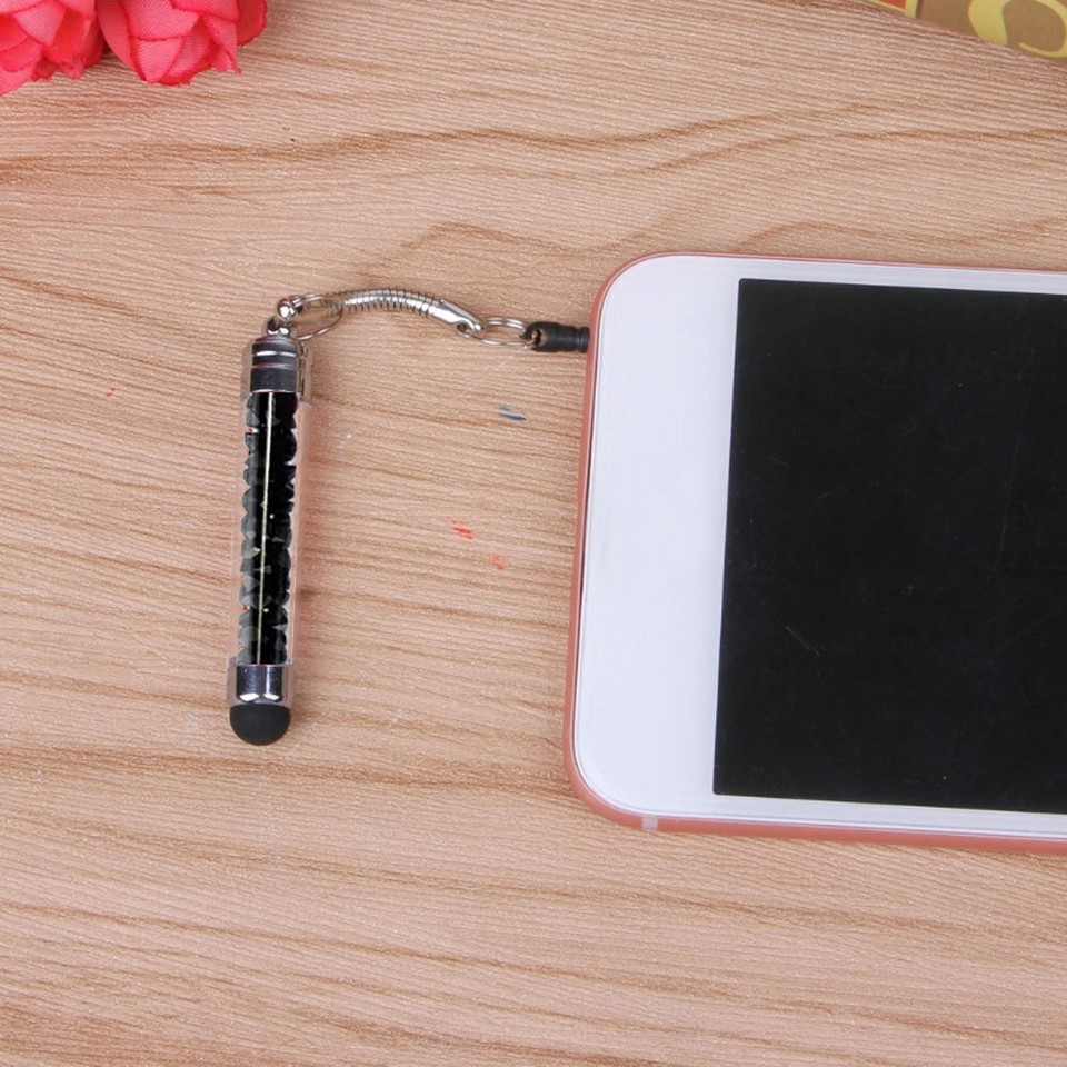 Diamond Stylus Touch Screen Pen Stylus 3.5mm Dust Plug For iPhone ...