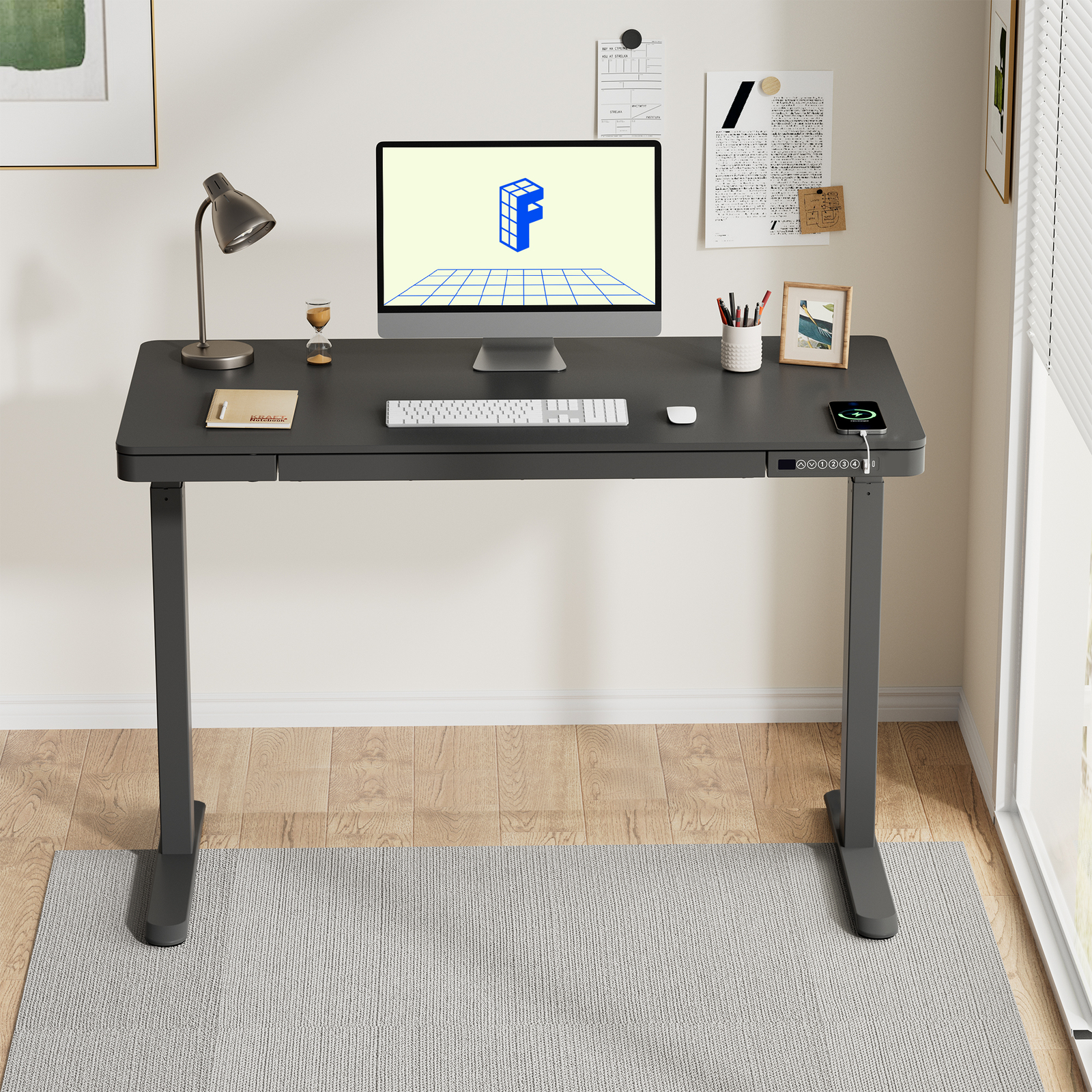 FLEXISPOT Home Office Height Adjustable Standing Desk Computer Desk ...