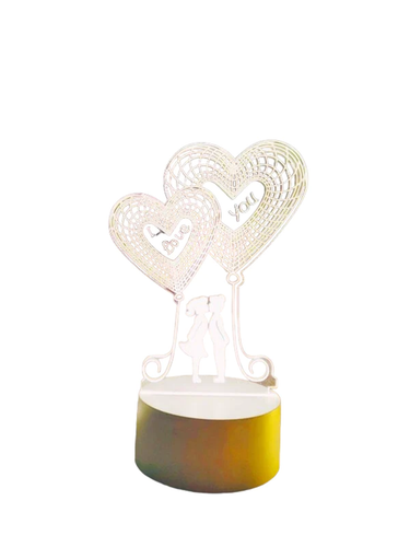 NNESN Romantic 3D Heart-Shaped LED Decorative Light | USB-Powered ...