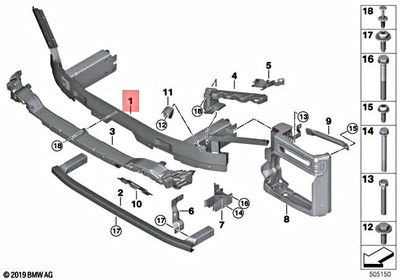 Genuine BMW X5 G05 X5 30dX 40iX 50iX M50dX SAV Support Front ...