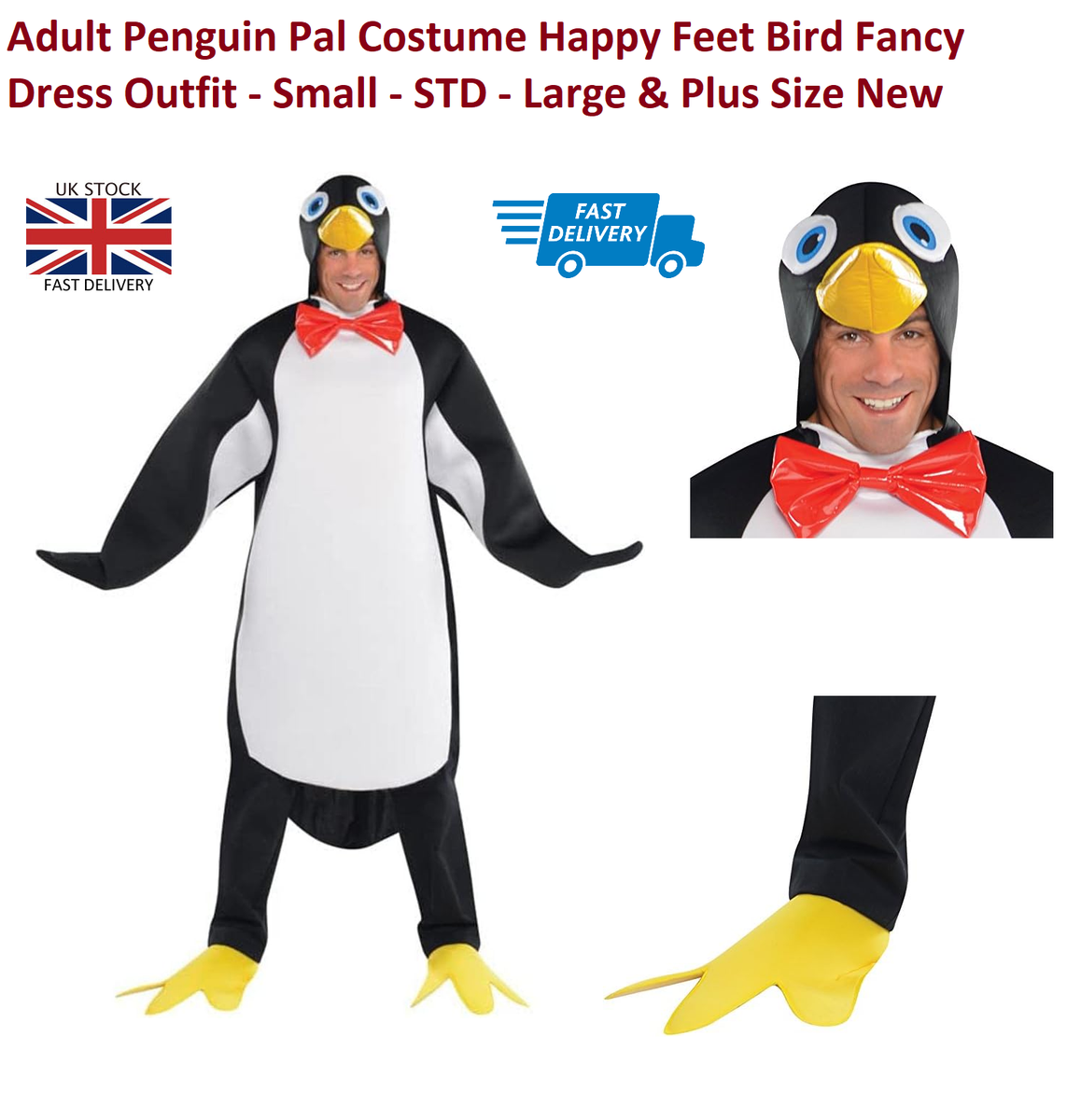 Penguin Costume Kids Chill Out Penguin Costume (Size 4 6) New