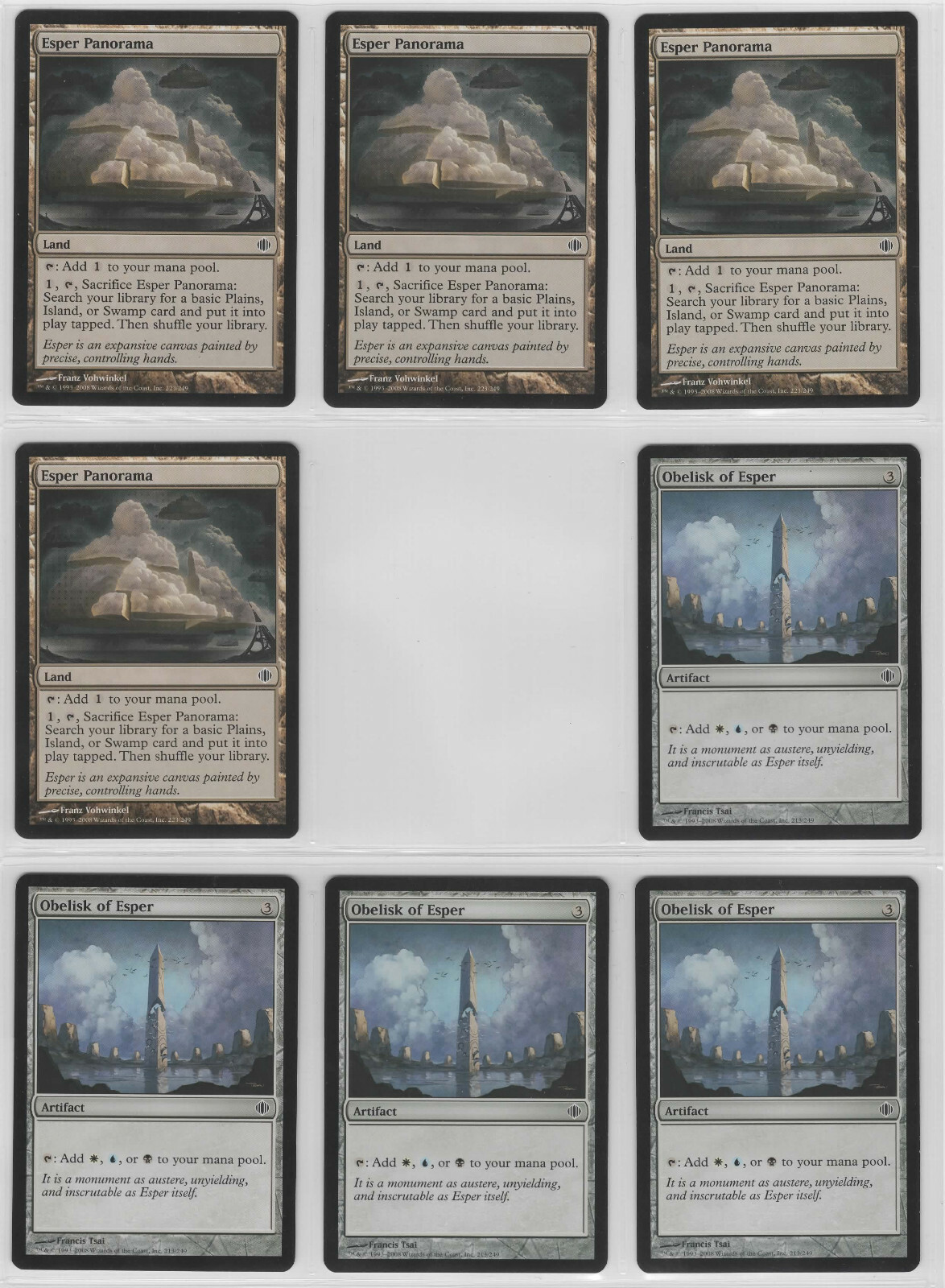 4x Jund Esper Grixis Naya Bant Panorama Obelisk Shards of Alara NM MTG ...