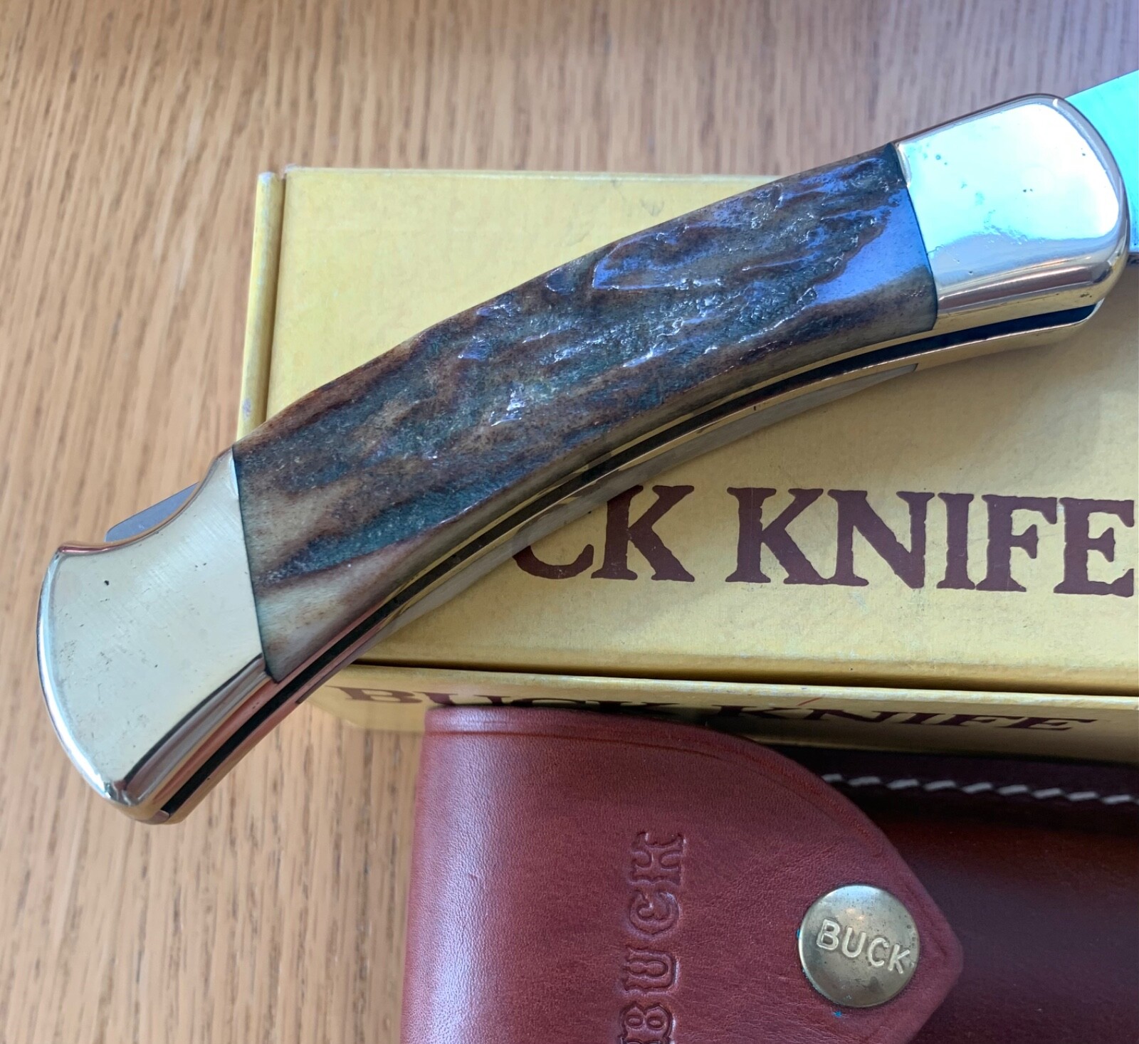 1989 BEAUTIFUL BUCK 110 STAG KNIFE IN BOX BRT | eBay