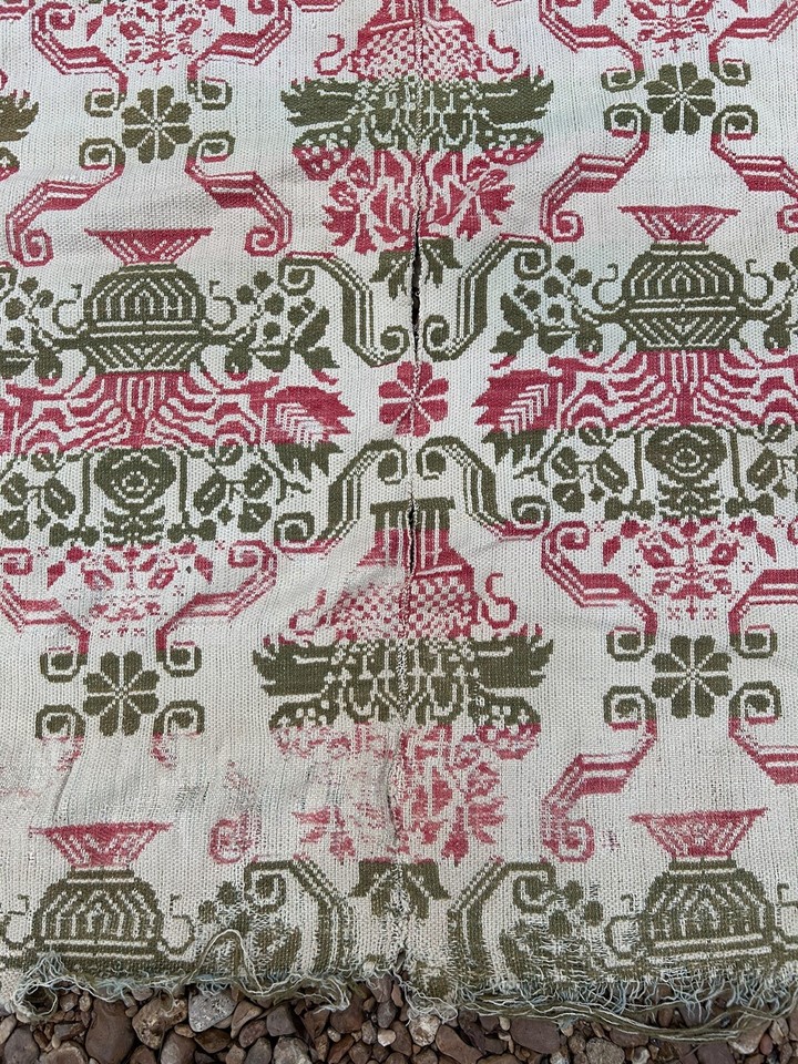 Antique 1842 ISAAC SHEAFFER-NEW BERLIN, OHIO woven coverlet /quilt AAFA ...