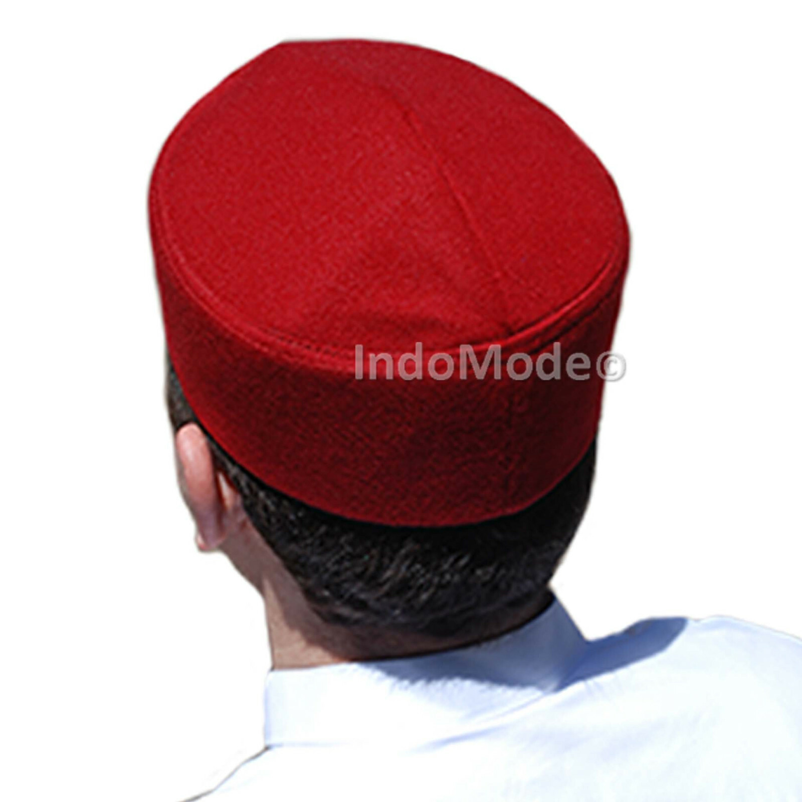Muslim Prayer Kufi Hat - Soft Maroon Moroccan Islam Fez-style Kufi Hat ...