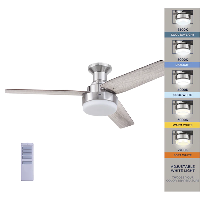 Harbor Breeze Double Ceiling Fan Silver | Shelly Lighting