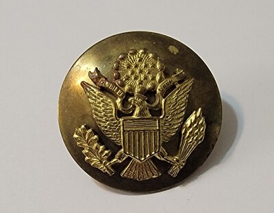 Vintage Post WWII Brass US Military Army HAT PIN Badge w/ Eagle E ...