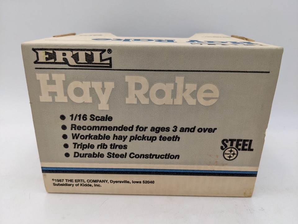 Scarce Ertl 446 Hay Rake Red W/Black Rake 1/16 1987 Box New NRFB | eBay