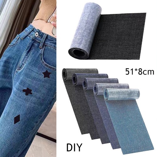 1Roll Iron on Patches for Clothing Repair Denim Patches for Jeans Kit ...