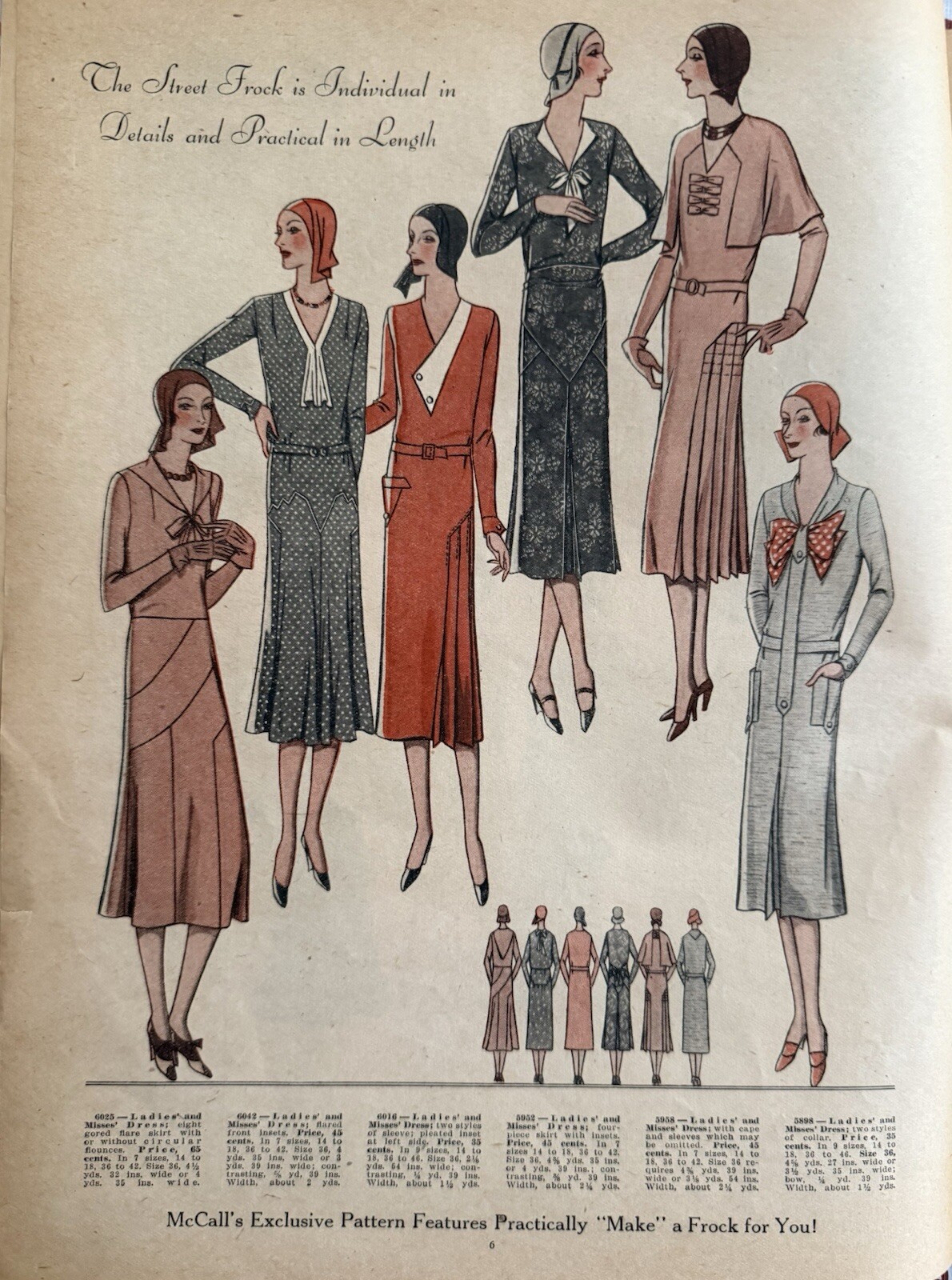 McCall Style News MARCH 1930 Vintage Sewing Patterns Flyer Original ...