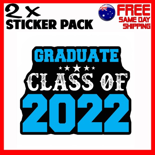 2 x Stickers Graduate University College Class Of 2022 Car Bumper Funny ...
