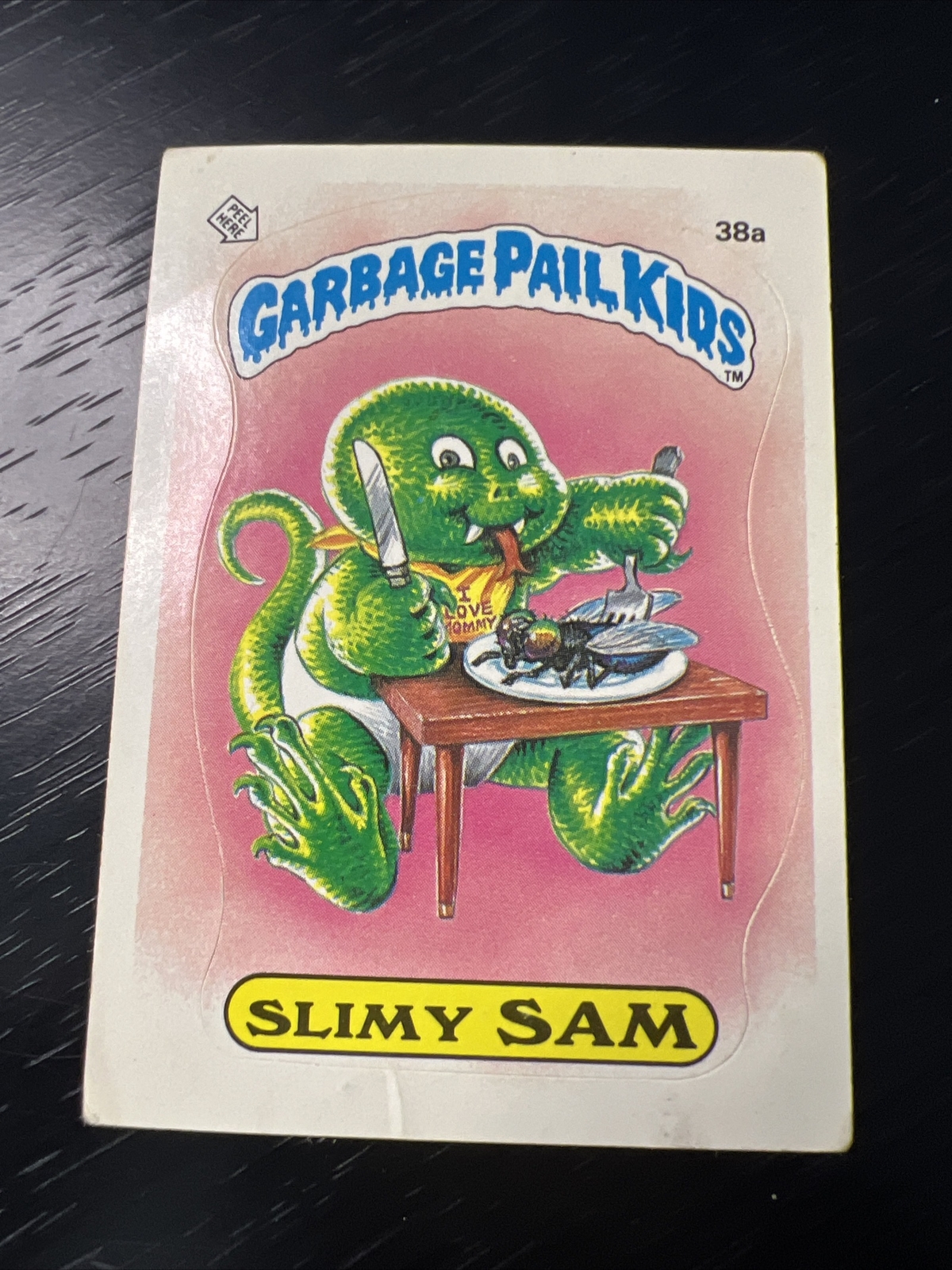 SLIMY SAM GARBAGE PAIL KIDS 1985 TOPPS STICKER 38A BACK 1 Star Glossy ...